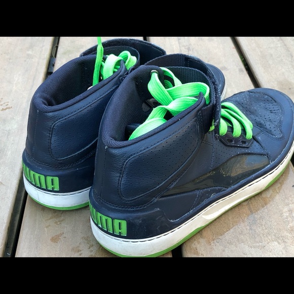 Puma | Shoes | Puma Royal High Evo Cup Blue High Top Sneakers | Poshmark